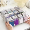 Clear Card Storage Box with 6/8/12 Compartments for Organizing Children ...
