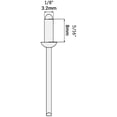 CERPXFF-(Pack of 50) Painted Blind Rivets 1/8" x 5/16" (3.2 x 8 mm ...