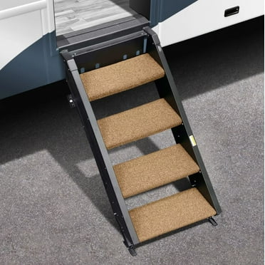 Brophy Products AS04 4-Step Aluminum RV Scissor Steps with 31" to 40 ...