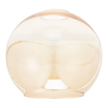 GoldSwift Clear Amber Round Sphere Glass Lamp Shade Replacement Globe ...