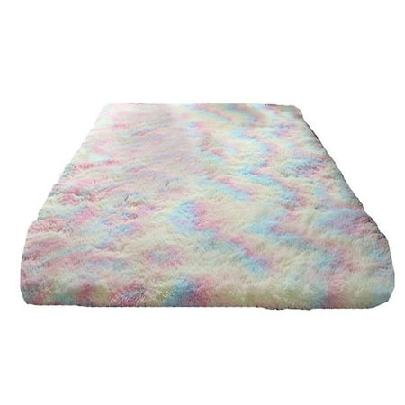 Rainbow Shade Fluffy Area Rug Soft Indoor Anti-skid Shaggy Carpets For ...
