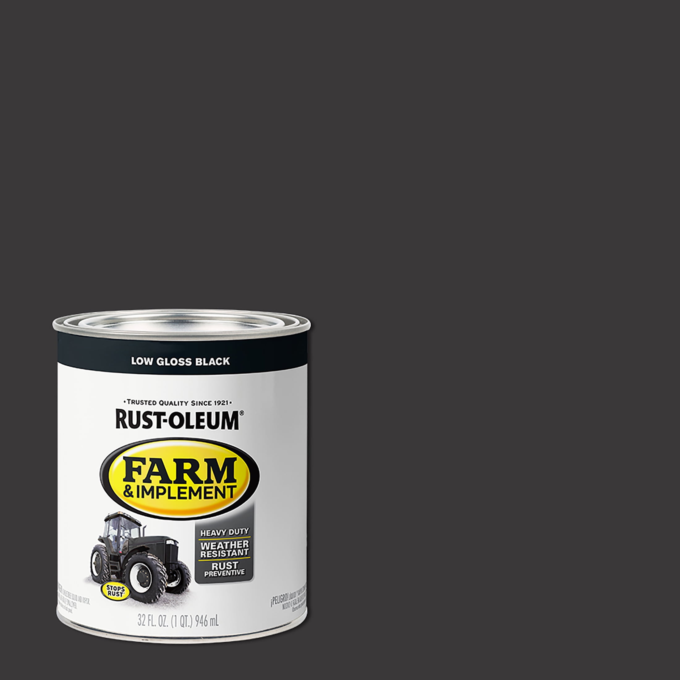 Black, Rust-Oleum Specialty Low-Gloss Farm and Implement Paint- Quart ...