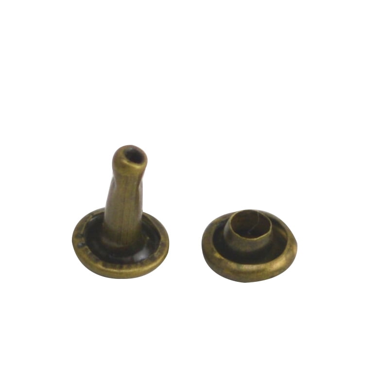 Fenggtonqii Bronze Double Cap Leather Rivets Tubular Metal Studs Cap ...