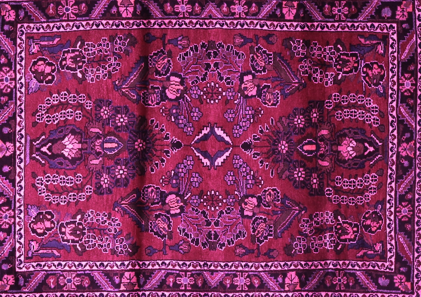 Ahgly Company Indoor Rectangle Persian Pink Traditional Area Rugs, 2' x ...
