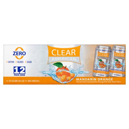Clear American Mandarin Orange Sparkling Water, 12 fl oz, 12 count - Walmart.com