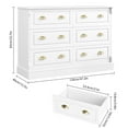 Homfa Modern Furniture 6-Drawer White Dresser, Gold Handle, Deep ... Homfa Modern Furniture 6-Drawer White Dresser, Gold Handle, Deep ...