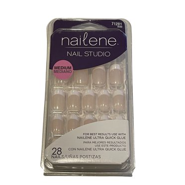 Nailene Nail Studio French Nails Medium Length 71281 - 2 Pack - Walmart.com