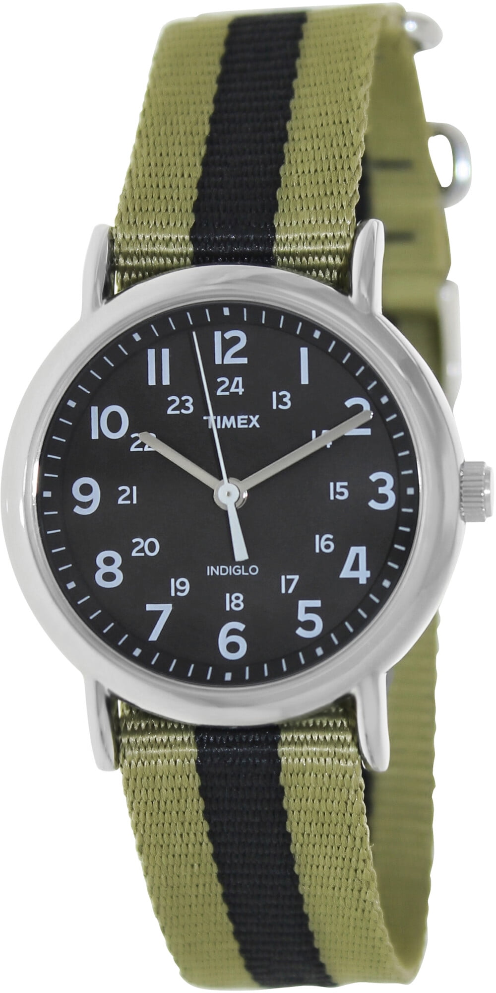 Timex Men's Weekender T2P236 Green Nylon Analog Quartz Fashion Watch ...
