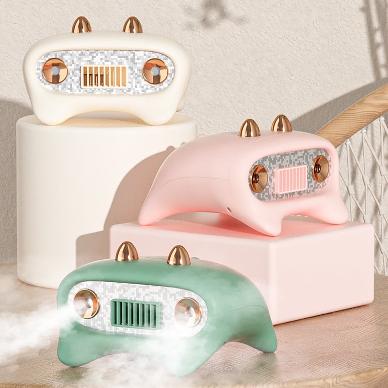 Cre-Heaven Portable Desktop Misting Fan,Cute USB Rechargeable Personal ...