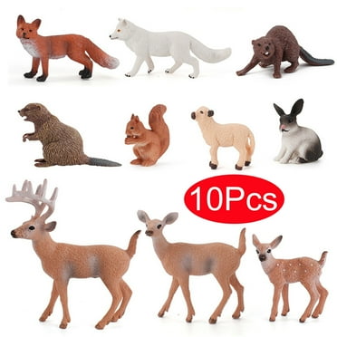 US Toy Woodland Forest Toy Animal Figures Action Figure (1 Dozen ...