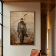 Affixzi Intense Cowboy Portrait Print, Dramatic Western Wall Art ...