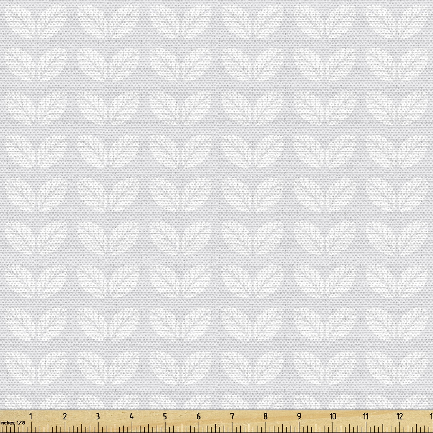 Autumn Fabric by the Yard, Symmetrical White Mint Leaves Silhouette ...