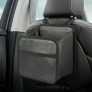 EPAuto Waterproof Car Trash Can with Lid and Storage Pockets ...