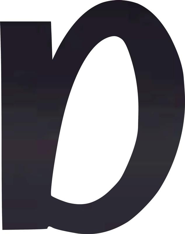 Acrylic Letter D Blank Craft, 8'' Tall Transparent Black Custom Wedding Reception Signage, DIY ...