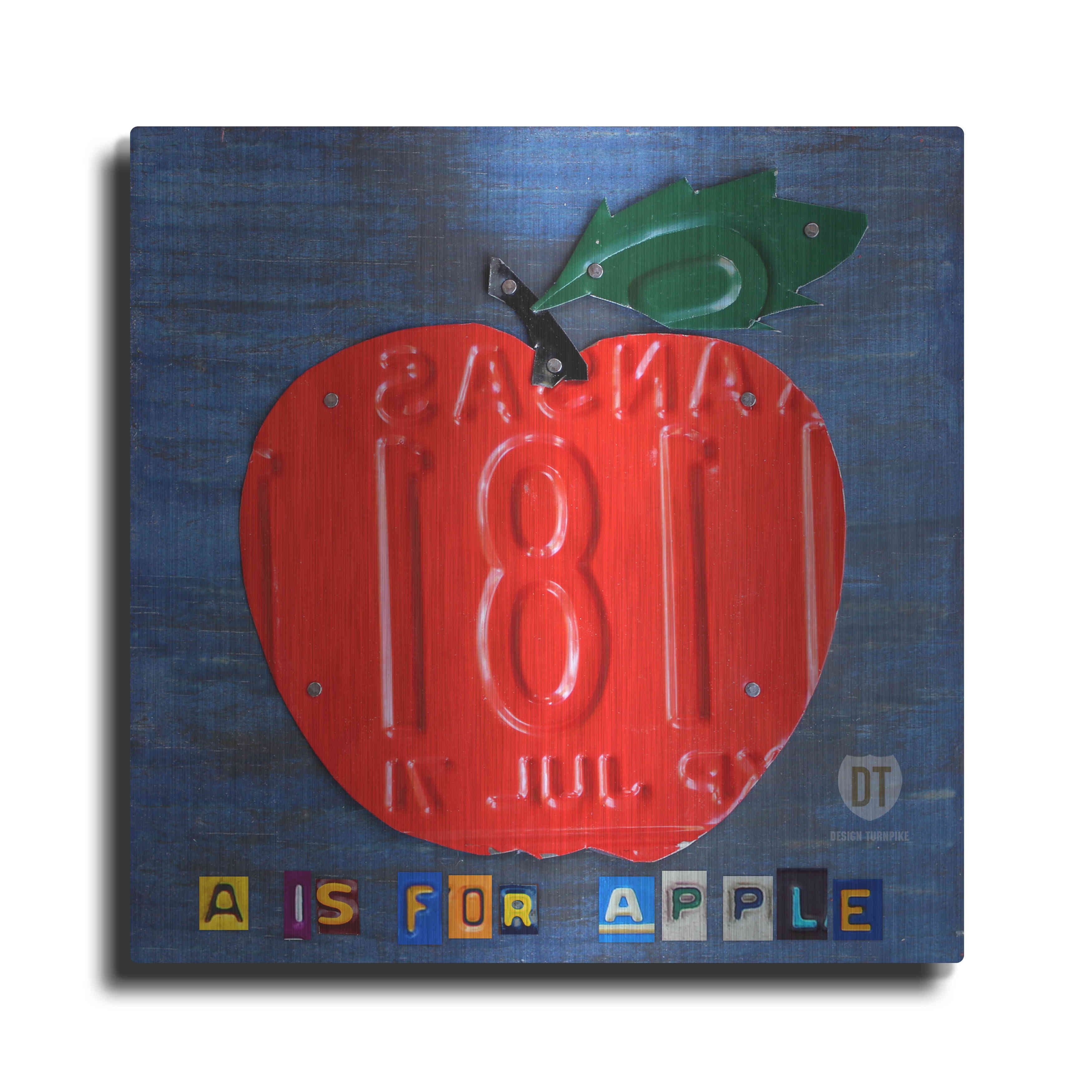 Luxe Metal Art 'Apple' by Design Turnpike, Metal Wall Art, 24"x24 ...