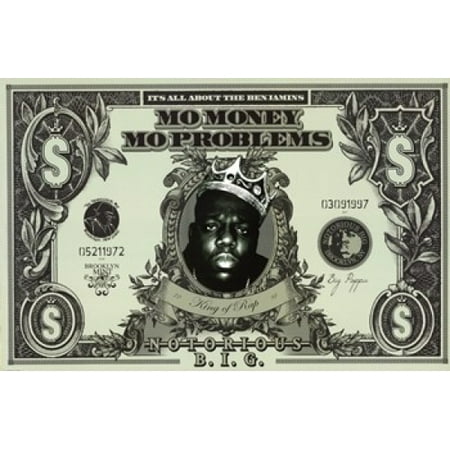 Notorious BIG - Dollar Laminated Poster (36 x 24) | Walmart Canada