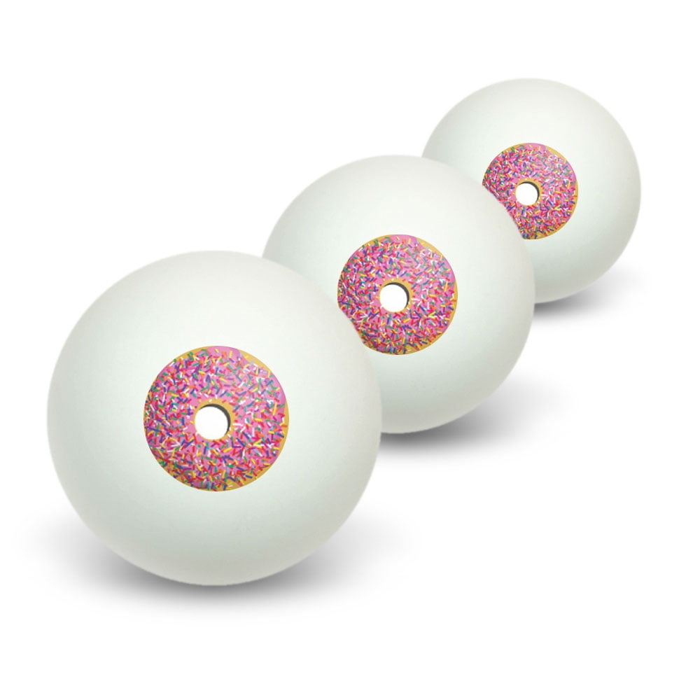 Pink Donut - Sprinkles Novelty Table Tennis Ping Pong Ball 3 Pack ...
