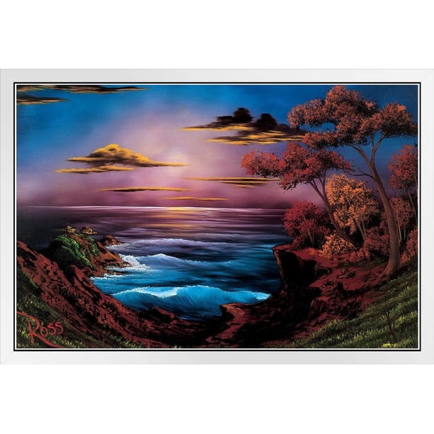 Bob Ross Ebony Sea Art Print Painting Bob Ross Poster Bob Ross ...