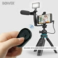 Bower Ultimate Vlogger Kit with 50 LED Light, HD Microphone, Bracket ...