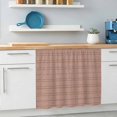 Brown White Pixels Cabinet Curtains 11" W x 13" L, Modern Contemporary ...