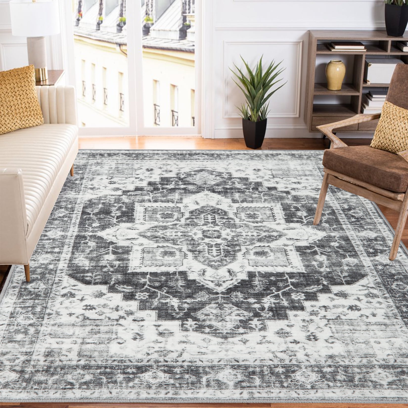 Click here for Homerry Area Rug 8 X 10 Floral Rug For Living Room... prices