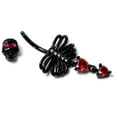 Body Candy Womens 14G 316L Steel Black Piercing Skeleton Hearts Gothic Mens Dangle Belly Button ...
