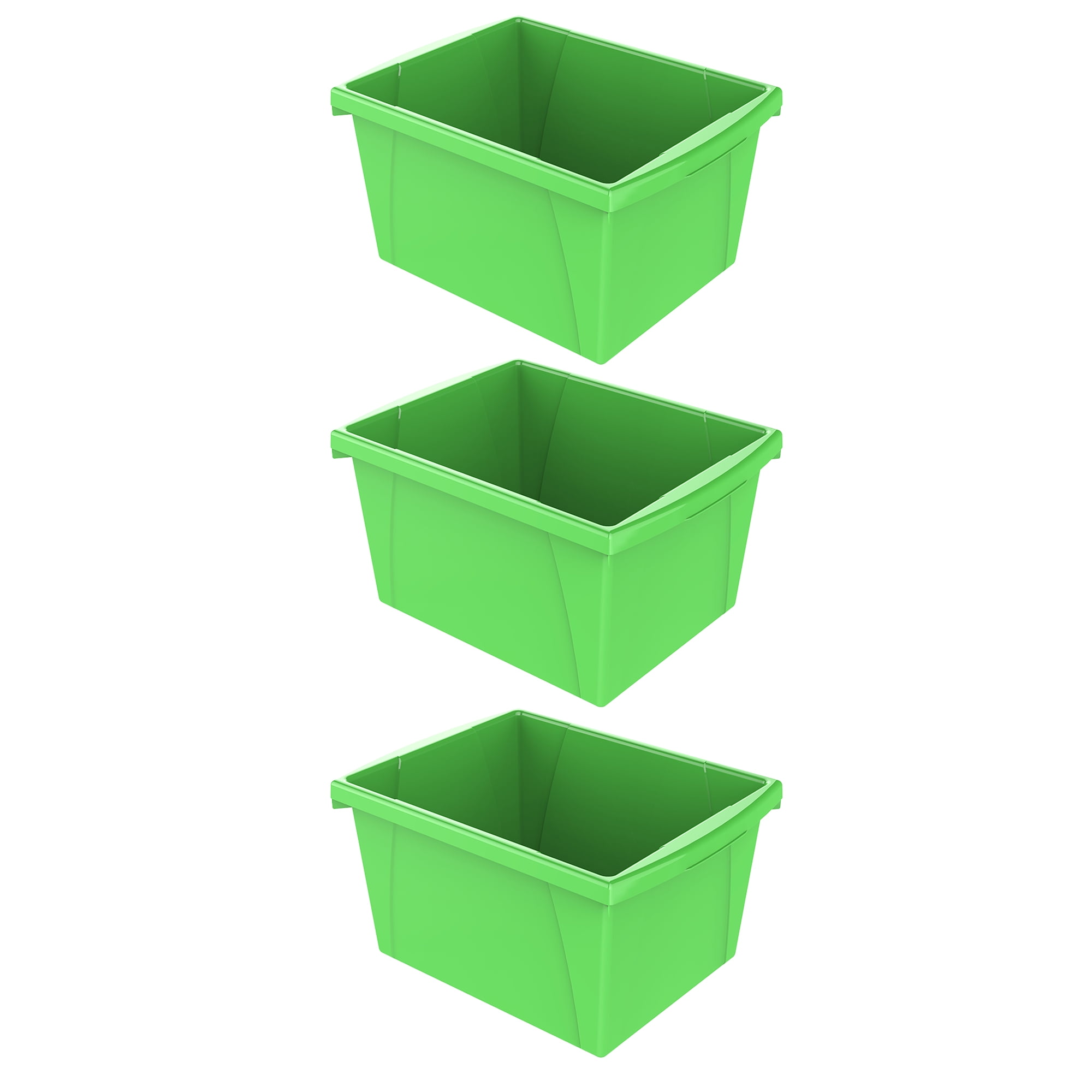 Storex Small Classroom Storage Bin, Green, Pack of 3 - Walmart.com