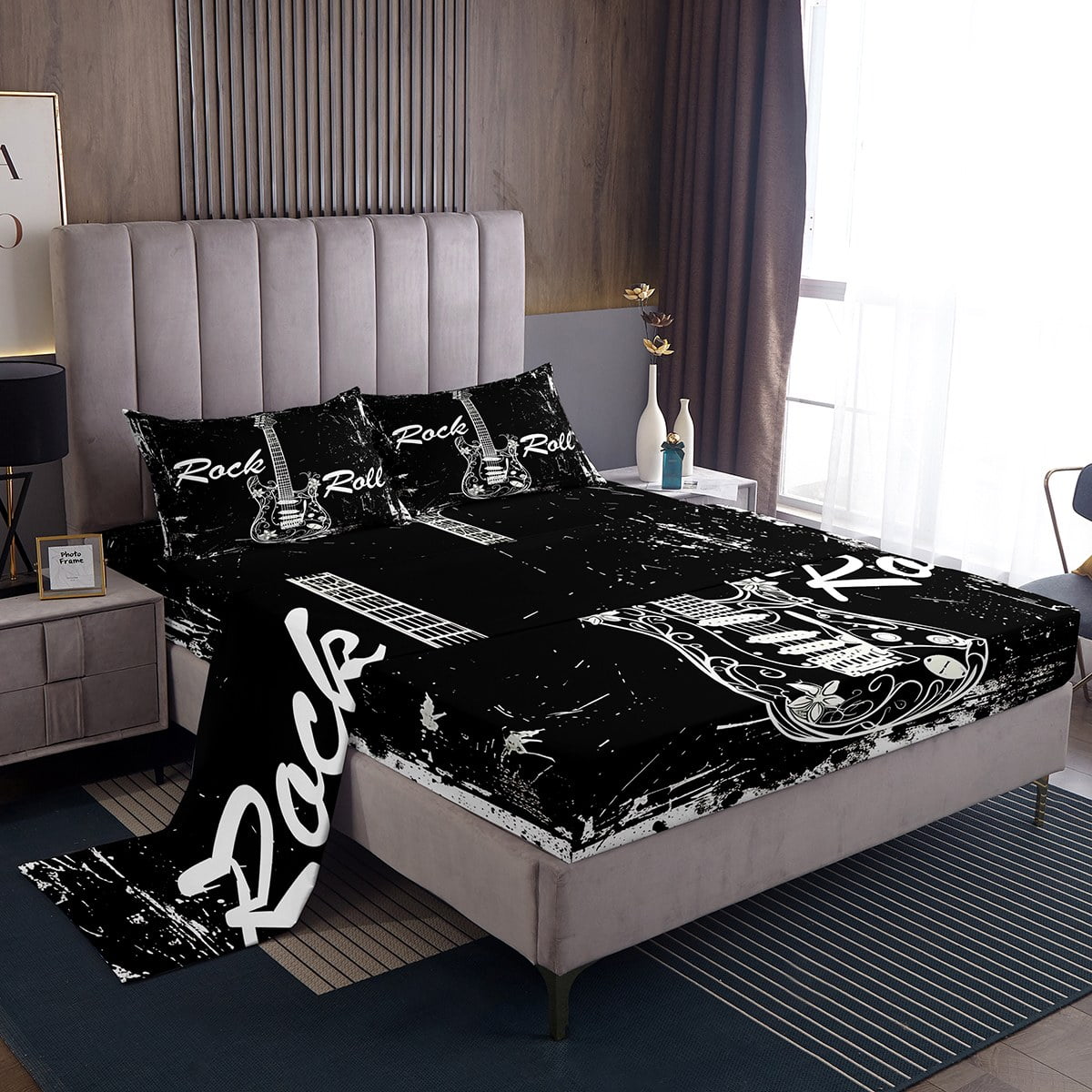 Click here for Erosebridal Music Guitar Bed Sheets Set Full Size... prices