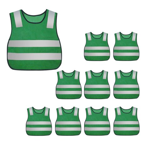 HUACA 10 Pcs Child Safety Fluorescent Vest Durable High Visibility ...