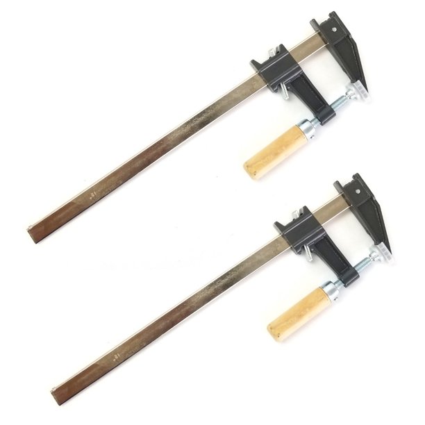 Set of 2 - 12" Steel Bar Clamp with Metal Ratcheting System and Quick ...