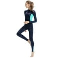Women Quick Dry Wetsuit One Piece Long Sleeves Swimsuit for Summer ...