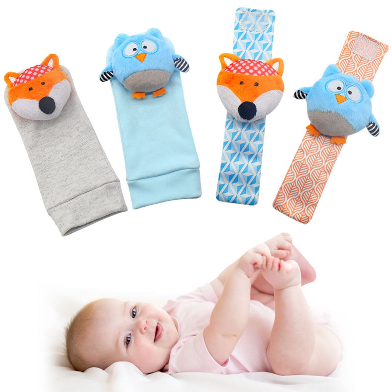 Baby Foot Detector and Wrist Rattle Baby and Baby Development Texture ...