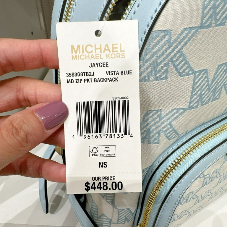 Michael Kors Jaycee Medium Logo Jacquard Backpack in Vista Michael Kors Jaycee Medium Logo Jacquard Backpack in Vista
