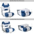 NORTHCAPTAIN Deluxe 52" Folding Bass Boat Seat 3 PCS for Fishing ...