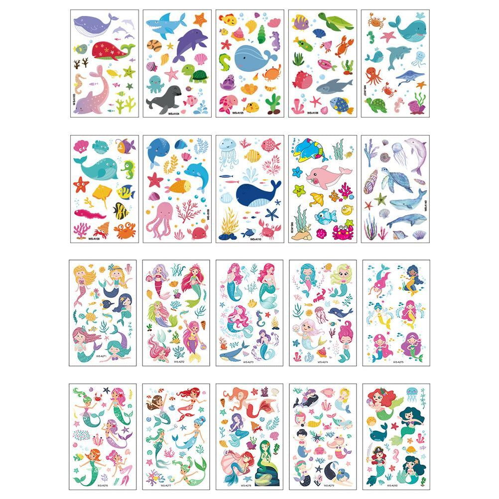 Click here for Youkk 20 Sheet Temporary Tattoos For Kids Cute Mix... prices