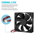 2-Pack 120mm Fan DC 12V Computer Fan 120mm x120mm x 25mm 2-Pin High ...