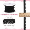 1 Roll 10 Yards Polyester Elastic Lace Trim Single Edged Flower ...