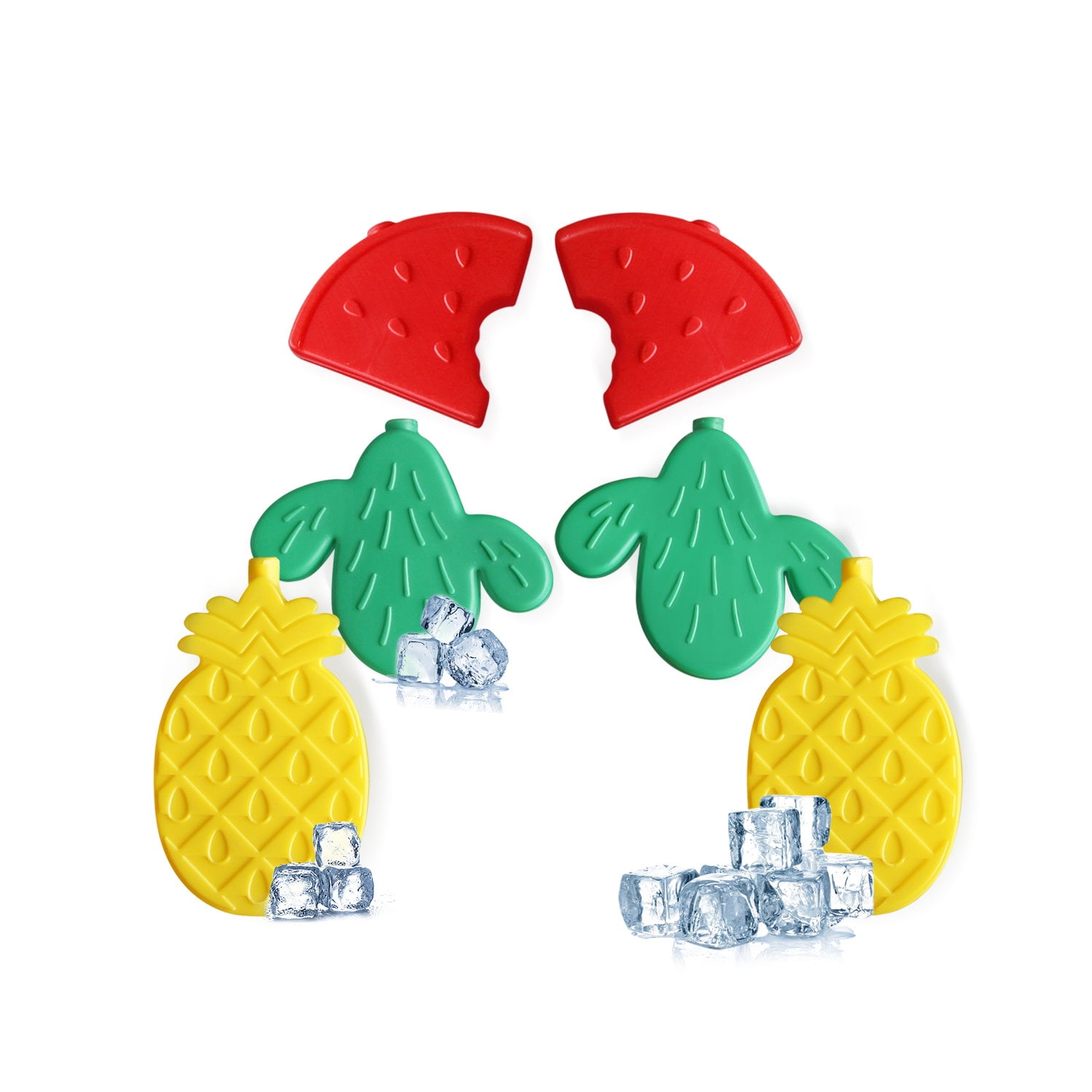 BLUE ELE Cute Carton Freezer Packs Set, Slim Ice Pack for Lunch Box,Set ...