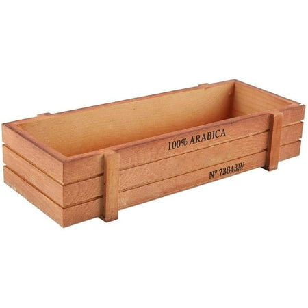Flower Pot Box Vintage Wood Flower Planter Succulent Pot Bed Rectangle ...