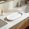 DefiDgd Oval Wavy Edge Silicone Tray,Multifunctional Non Slip Storage ...