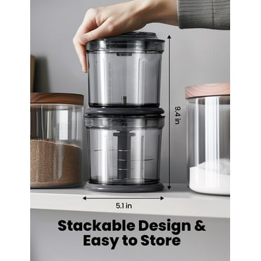 FOHERE Food Processor 12 Cup with Chopping Slicing Dough Attachments ...