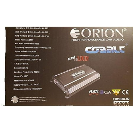 MD Audio Engineering CB15001D Cobalt Series Monoblock Class D - 1 ohm Amplifier | Walmart Canada