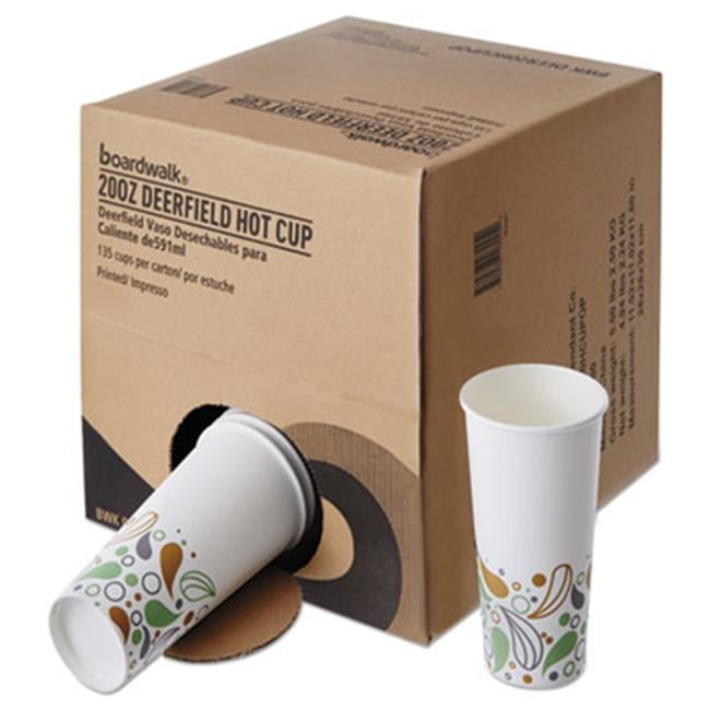 Boardwalk Convenience Pack Paper Hot Cups, 20 oz, Deerfield Print, 9 ...