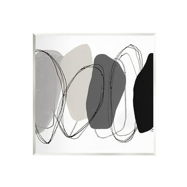 Layered Minimal Oblong Forms Abstract Graphic Art Unframed Art Print ...