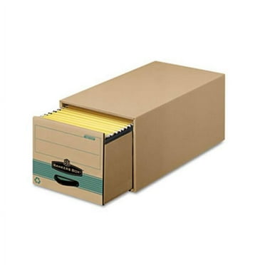 Recycled Heavy-Duty Record Storage Box, Letter/legal Files, Kraft/green ...