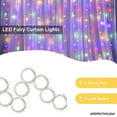 Perfect Holiday 300 LED Curtain String Lights Plug In With 8 Light ...