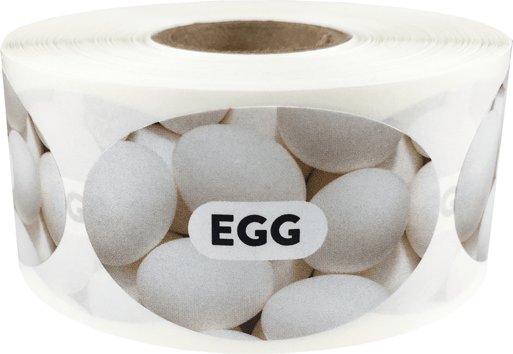 Egg Grocery Dairy Store Food Label Stickers | 1.25 x 2" inch Oval Shape ...
