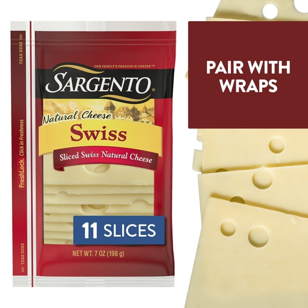 Sargento® Sliced Swiss Natural Cheese, 11 slices - Walmart.com