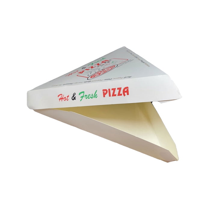 Single Pizza Slice Box With 4 Color Print Hot And Fresh Pizza Clamshell