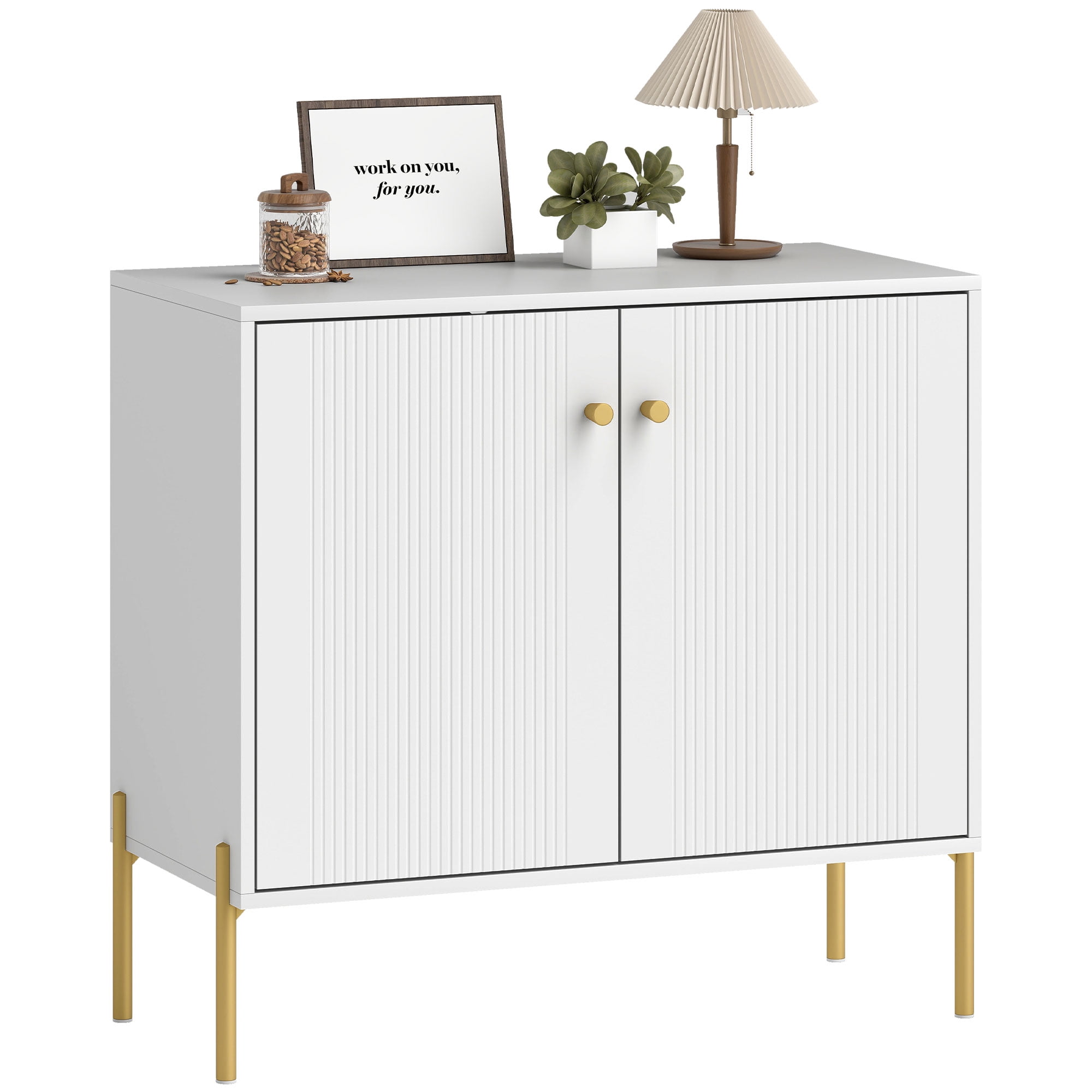 Click here for Homcom Sideboard With Fluted Doors  32 Modern Buff... prices